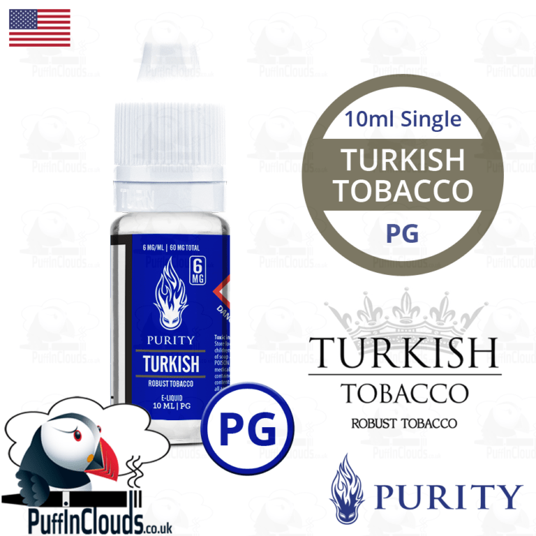 Purity Turkish Tobacco E-Liquid - Mild Tobacco | Puffin Clouds UK