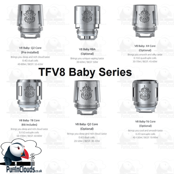 SMOK V8 Baby T8 Coils (5 Pack) | Puffin Clouds UK