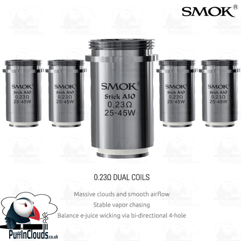 SMOK Stick AIO Coils (5 Pack) 0.23 or 0.6 Ohms | Puffin Clouds UK