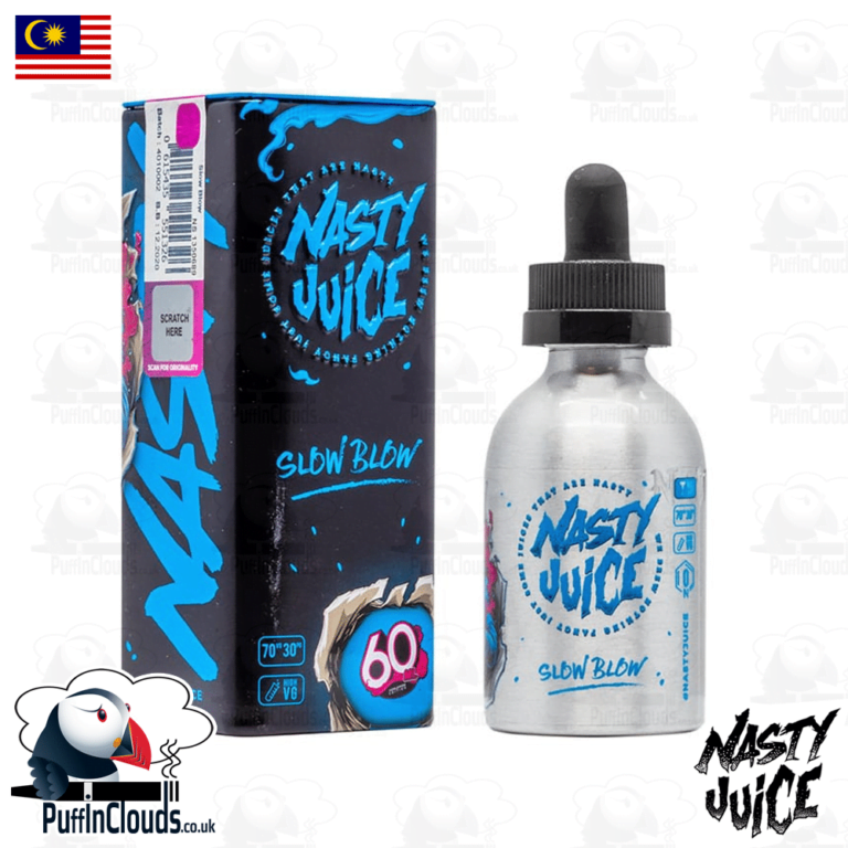 Nasty Juice Slow Blow Short Fill E-Liquid 50ml | Puffin Clouds UK