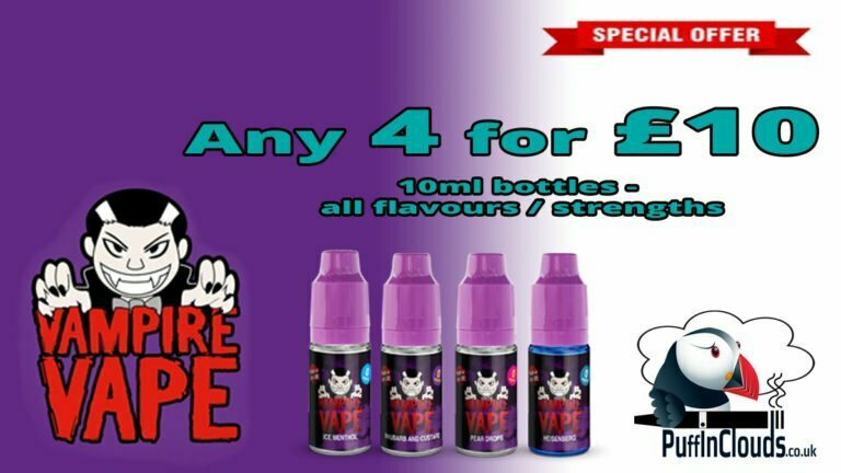 Vampire Vape Special Offer - Puffin Clouds Ltd
