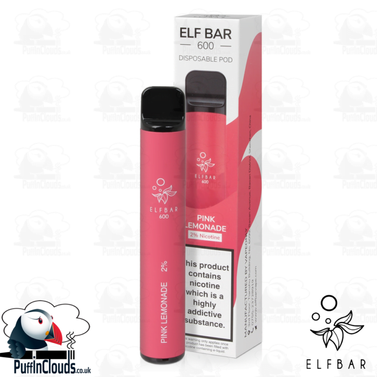 Pink Lemonade ELFBAR 600 Disposable Pod - Puffin Clouds Ltd